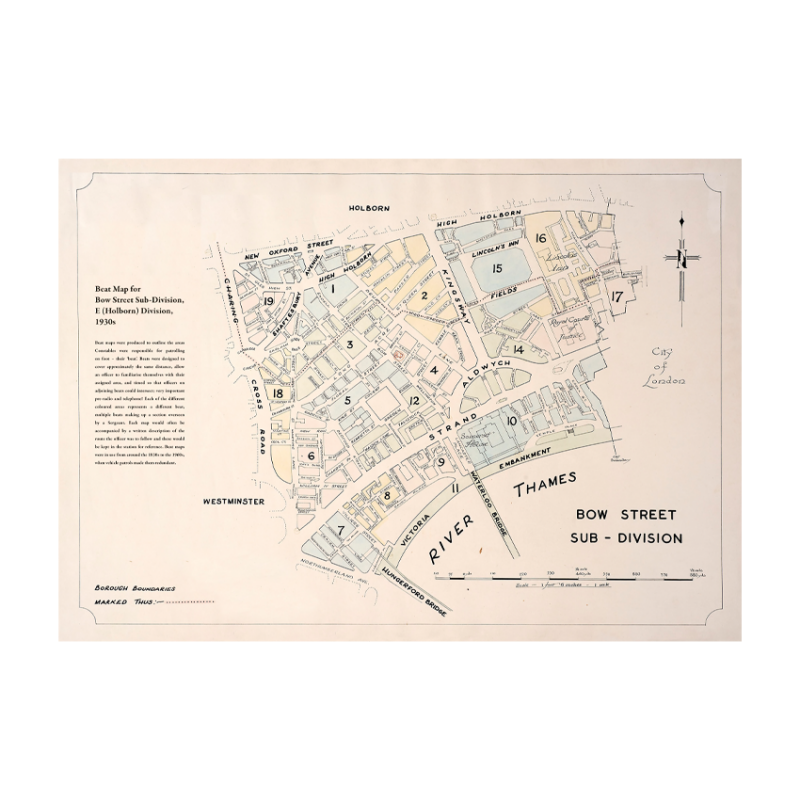 Beat Map Poster 1930's - New Scotland Yard Online Shop